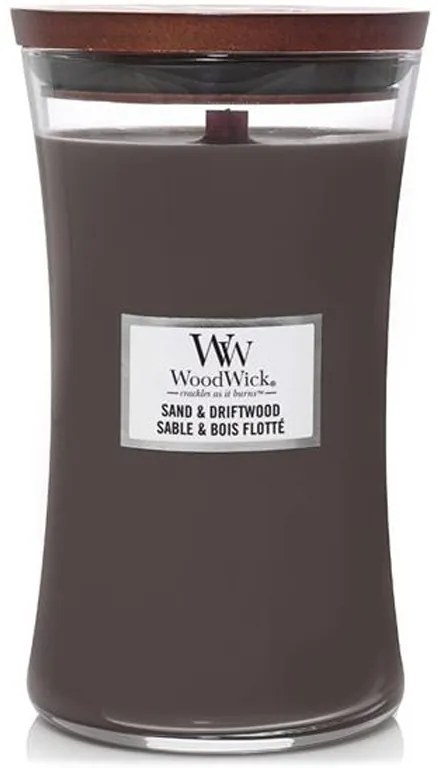 WoodWick – svíčka Sand & Driftwood (Písek a naplavené dříví) Velikost: střední 275 g
