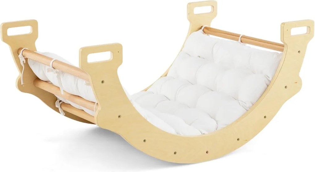 Costway 2-in-1 obloukový rocker s polštářem Oboustranný lezecký oblouk Natural