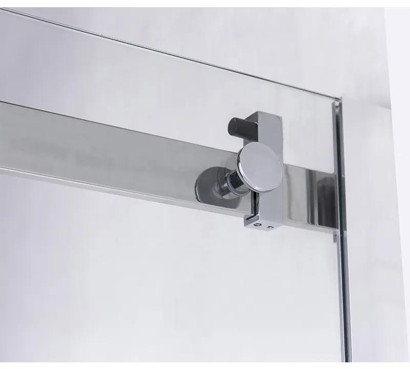 BPS-koupelny Posuvné sprchové dveře HYD-PD03D 120 chrom/transparent pro instalaci do niky + vanička HYD-OSV-ST06C bílá