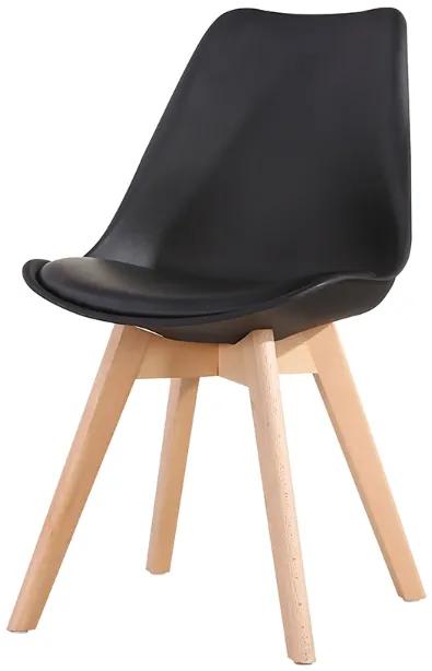 Jídelní židle JULIE černé 4 ks - skandinávský styl