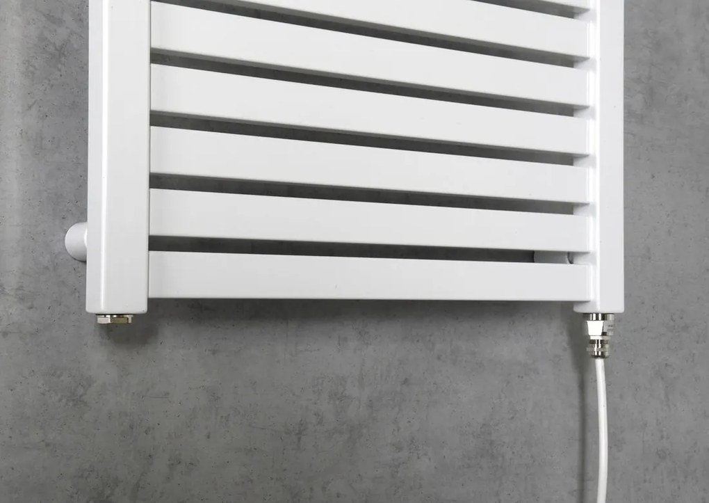 Aqualine Aqualine, TONDI-E elektrické topné těleso, rovné, 450x970 mm, 300 W, bílá, DE450T