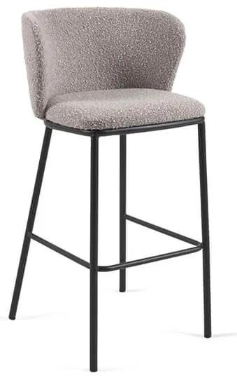 Barová židle arun 75 cm bouclé šedá MUZZA