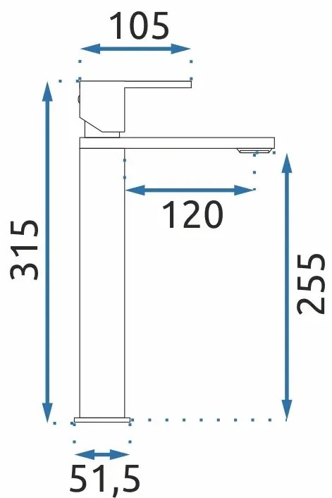 Umyvadlová baterie FLIP | chrom vysoká