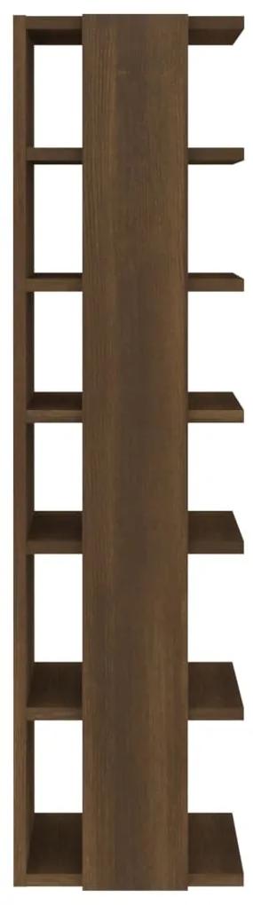 Botník hnědý dub 27,5x27x102 cm kompozitní dřevo - Default Title