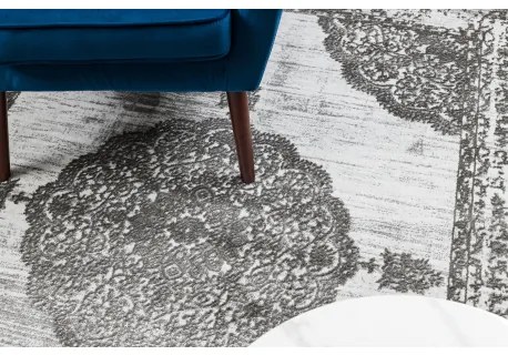 koberec LIRA E1468 Růžice, strukturální, moderní, glamour šedá velikost 160x220 cm | krásné koberce cz