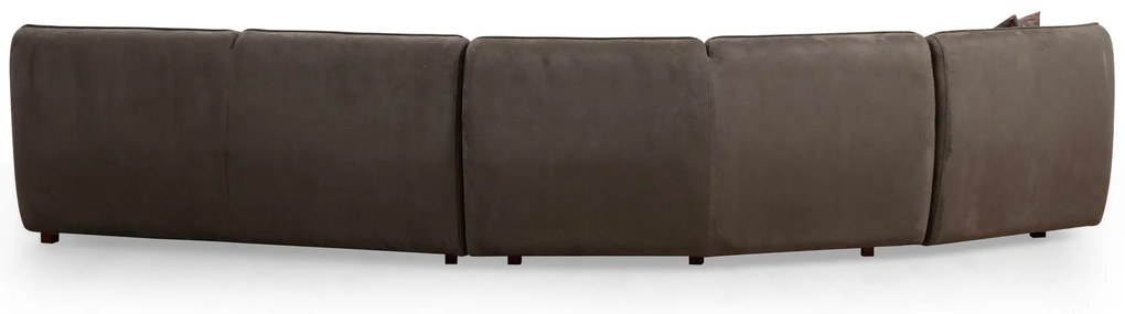 Hanah Home Čtyřmístná rohová pohovka MENTIS hnědá 360 cm