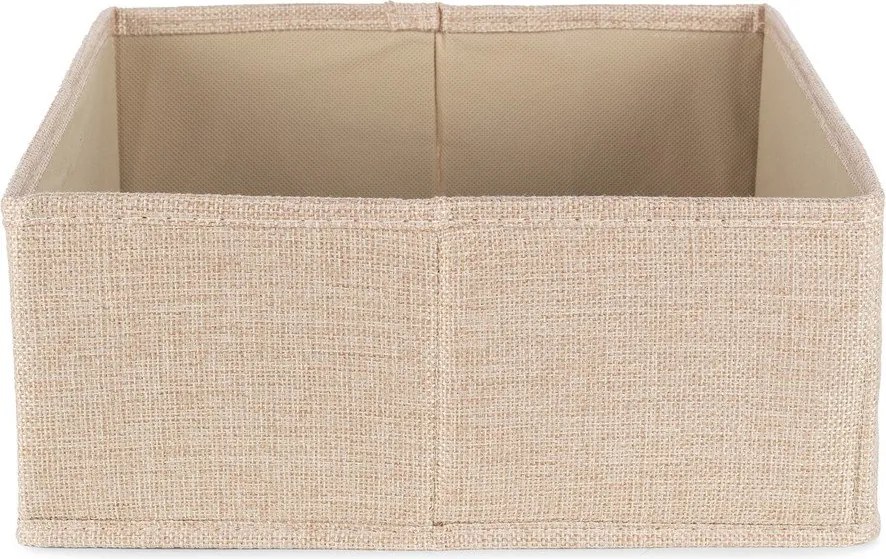 Béžový látkový úložný box 28x12x12 cm Sandy – Compactor