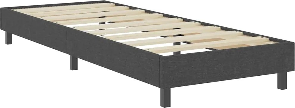 Postel boxspring tmavě šedá textil 100 x 200 cm 3054706