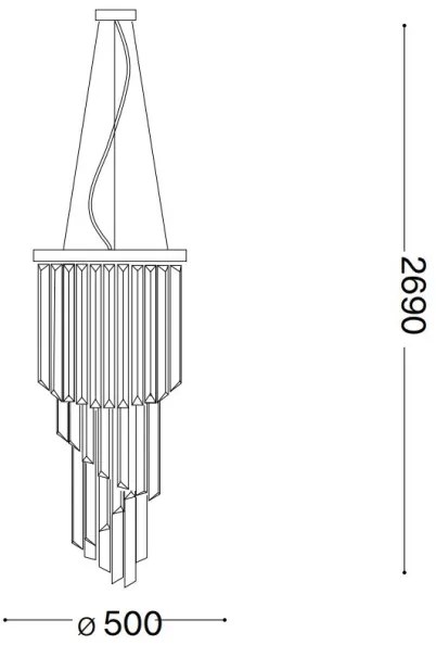 Ideal Lux - Křišťálový lustr na lanku CARLTON 12xE14/40W/230V pr. 50 cm chrom