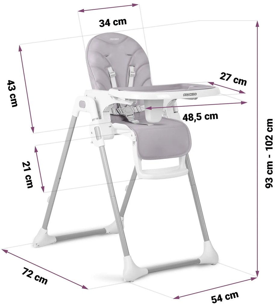 Kojicí židle Ricokids Tulo heather
