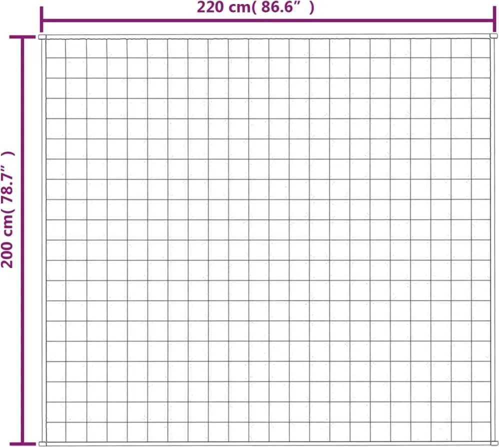 Zátěžová deka světle krémová 200 x 220 cm 13 kg textil 3154823