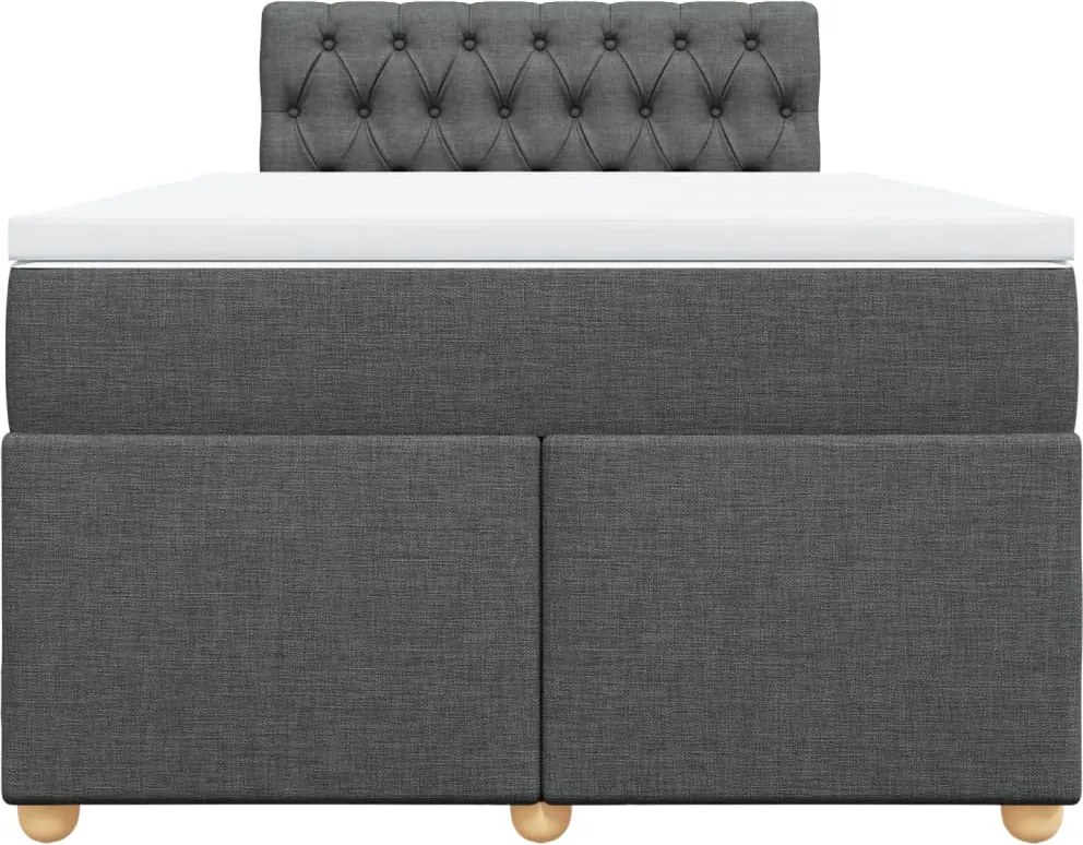 Box spring postel s matrací tmavě šedá 120x200 cm textil 3288955