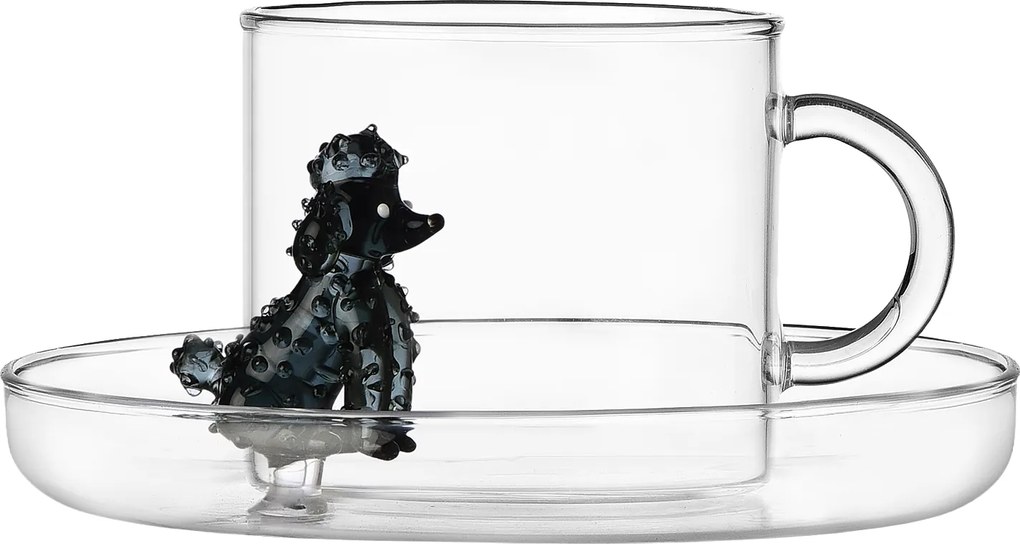 Ichendorf Milano designové šálky na čaj Dogs Tea Cup With Saucer Poodle