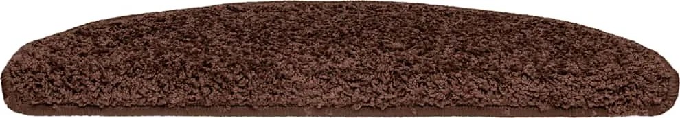 Schodové rohože 30 ks 65 x 21 x 4 cm hnědé, půlkulaté, velké 3365815