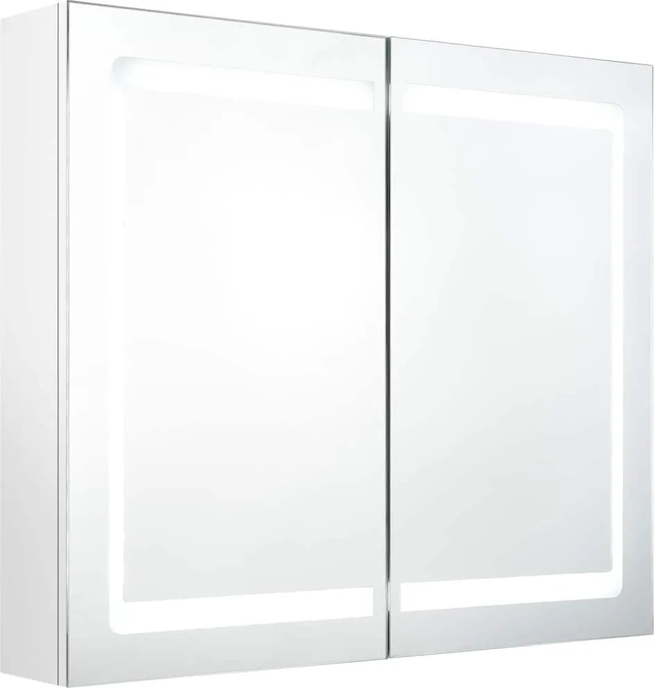 LED koupelnová skříňka se zrcadlem zářivě bílá 80 x 12 x 68 cm 326517