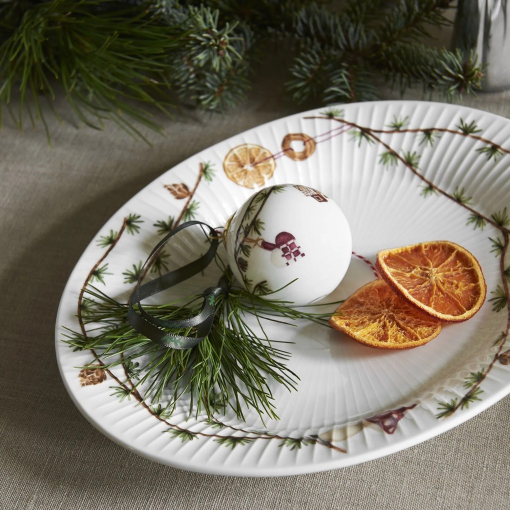 KÄHLER Oválný talíř Hammershøi Christmas 28,5×22,5 cm, multi barva, porcelán