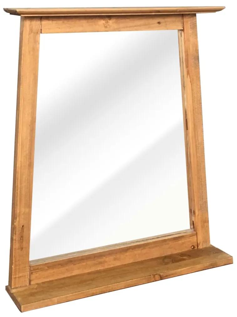246038 vidaXL Koupelnové zrcadlo masivní borové dřevo 70 x 12 x 79 cm