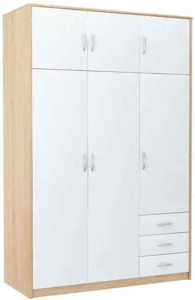 Casarredo Šatní skříň VIKA 6D3SZ dub sonoma/bílá