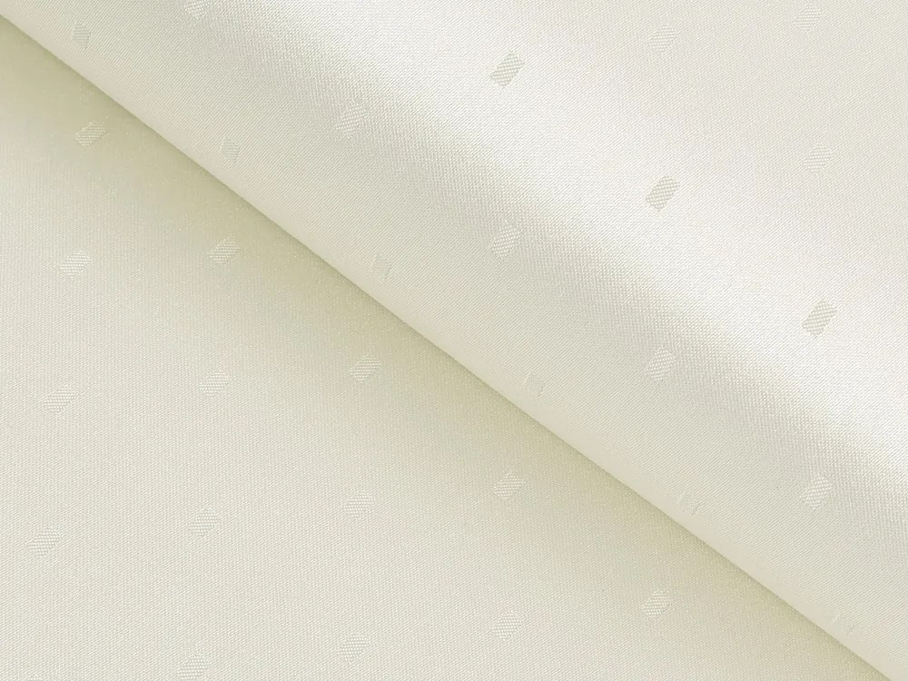 Biante Teflonový oválný ubrus TF-017 Obdélníčky - lesklý smetanový 60x100 cm