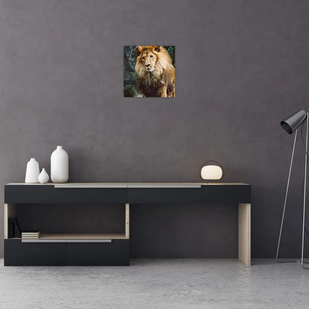 Obraz lva v přírodě (30x30 cm)