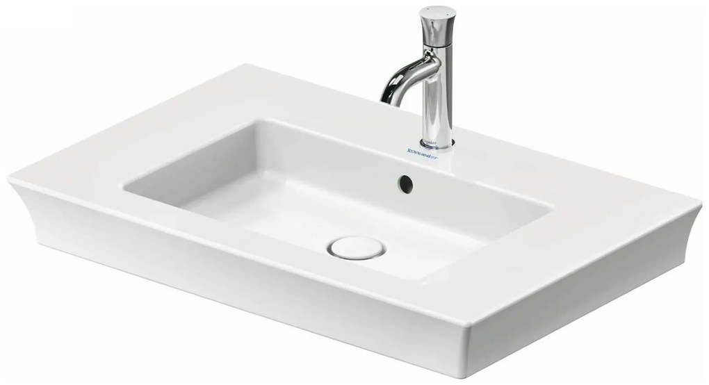 Duravit White Tulip - Umyvadlo 75x49 cm, 1 otvor pro baterii, bílá 2363750000