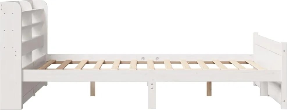 Rám postele s čelem bez matrace bílý 140x190 cm 3306755