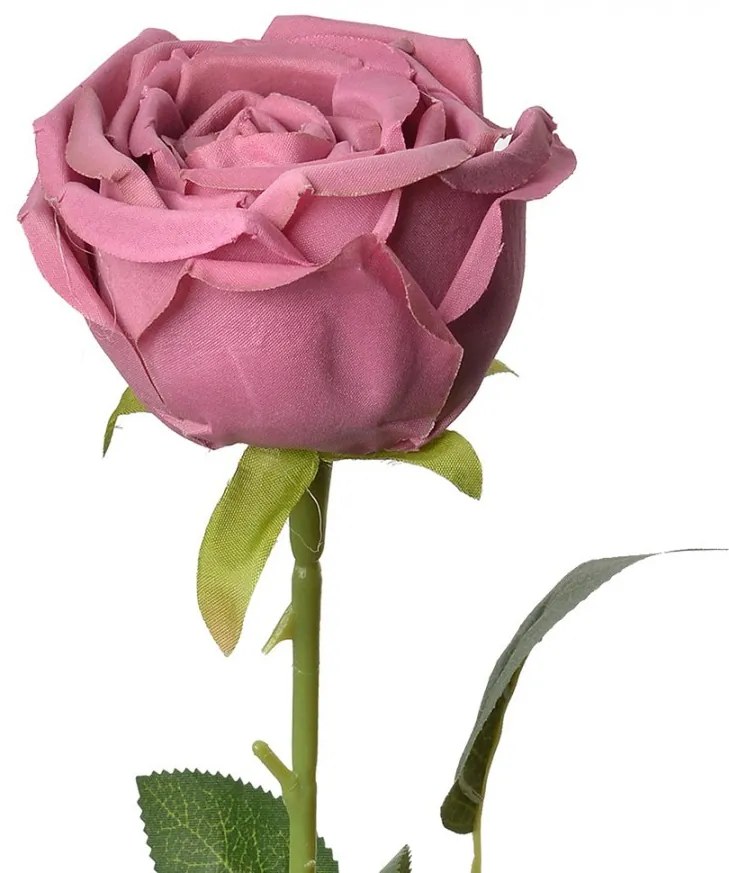 Dekorace umělá květina růžová růže Rose Pink - 9*9*61 cm