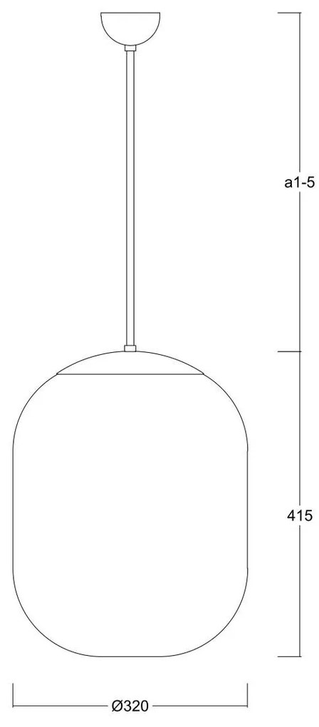 Závěsné LED svítidlo Osmont TANIA P IP40 tyčový závěs Varianta: TANIA P2, Ø 400 mm, 3000 K, MOSAZ