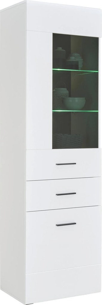 XXXLutz VITRÍNA, antracitová, bílá, 60/206,2/41,6 cm Hom`in - Kredence a vitríny - 001803069027