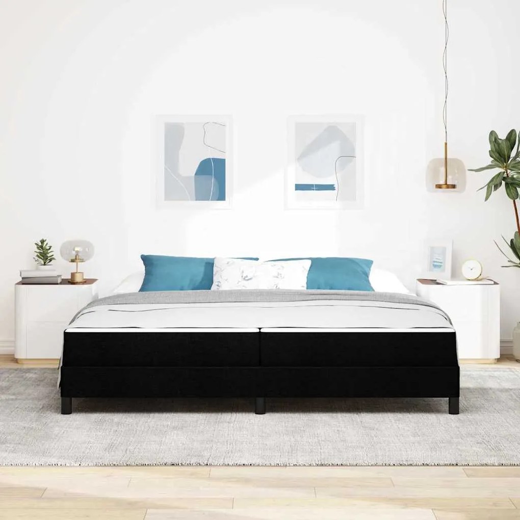 Postel s boxspringem Černá 200 x 200 cm textil 3398516