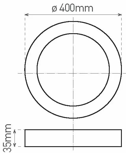 LED Stropní svítidlo FENIX LED/32W/230V 3800K pr. 40 cm sněhově bílá