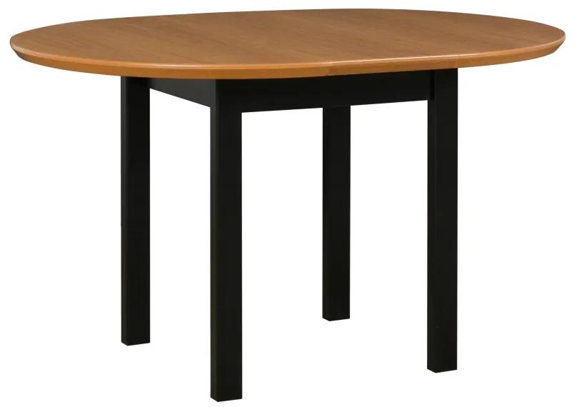 Jídelní stůl Poly Zvolte barvu nožek: Kaštan, Barva horní desky stolu (dýha): Bílá