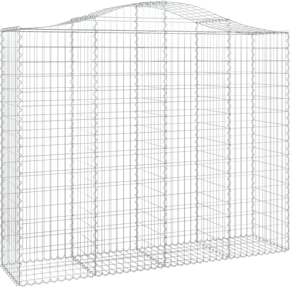 Klenuté gabionové koše 5 ks 200x50x160/180cm pozinkované železo 3145706