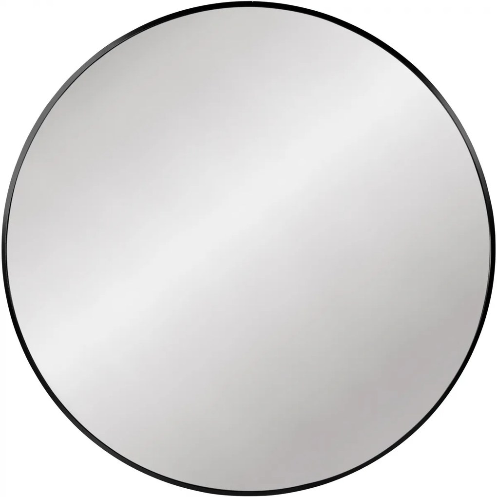 Nástěnné zrcadlo Elsie XL - 80x80 cm - Černá