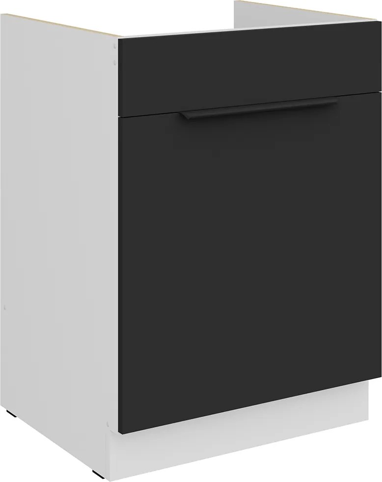 ARIA bc | dolní skříňka 60 ZL 1S dřezová | 60 cm | PREMIUM BOX | bílá/černá