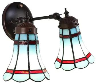 Nástěnná lampa Tiffany ROYAL BLUE Clayre &amp; Eef 5LL-6213
