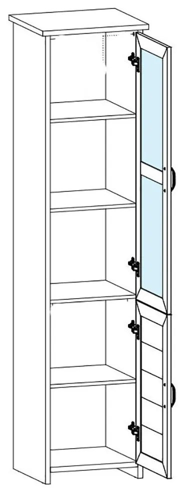 ORIENT | vitrína W1DS | 48,4 cm | bílá | POSLEDNÍ KUS