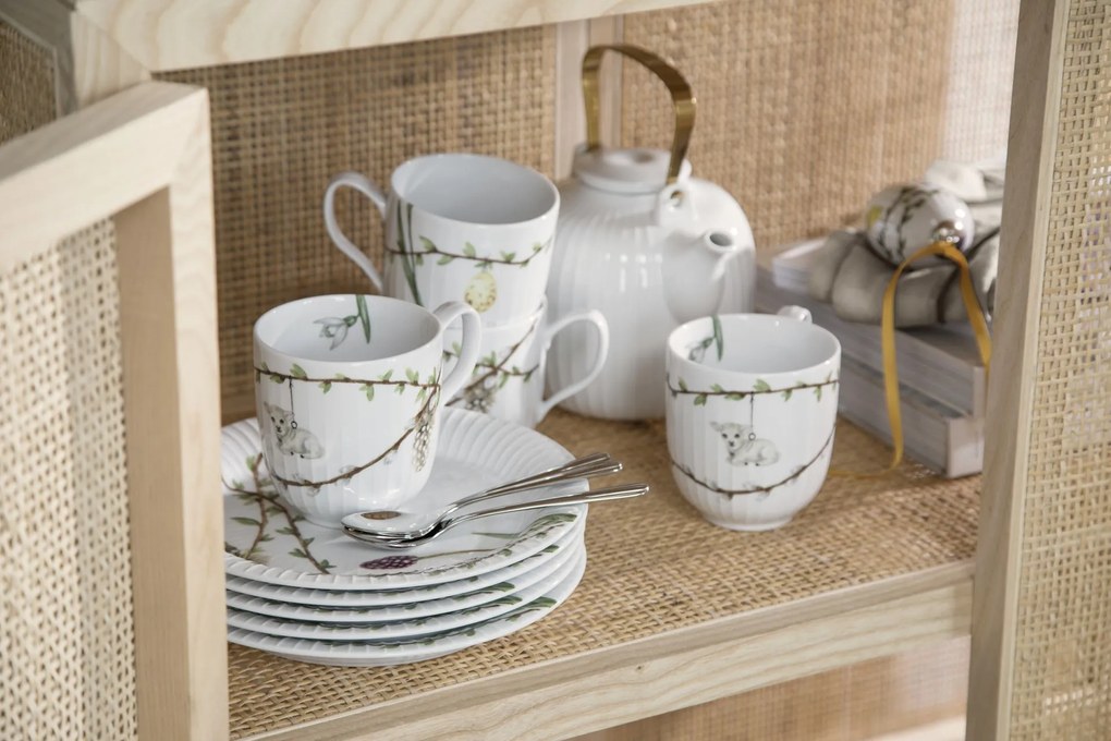 KÄHLER Porcelánový hrnek Hammershøi Easter 330 ml, bílá barva, multi barva, porcelán