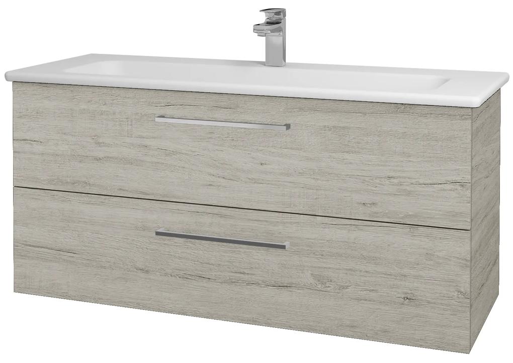 Dřevojas Koupelnová skříň GIO SZZ2 120 Varianta: N01 Bílá lesk / Úchytka T02 / D08 Wenge