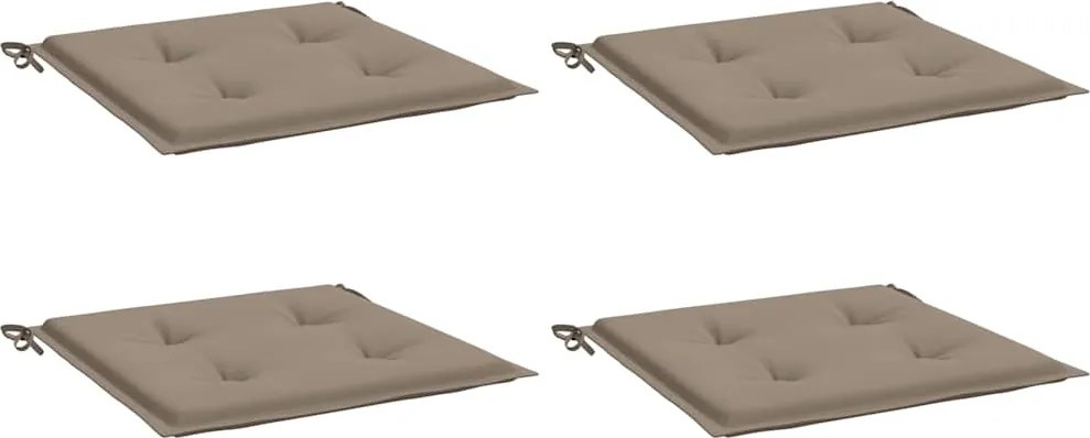 Podušky na zahradní židli 4 ks taupe 50x50x3 cm látka oxford 314054