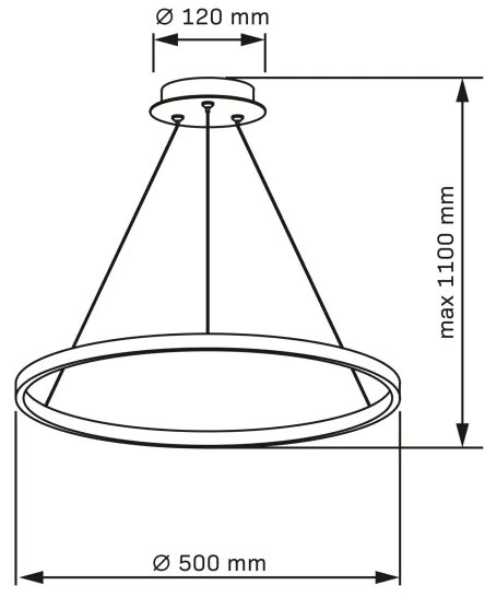LED Lustr na lanku LEA LED/20W/230V 4000K pr. 50 cm zlatá