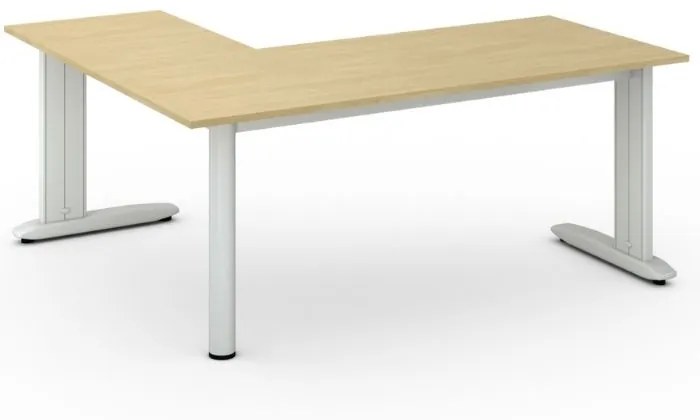 B2B Partner Rohový kancelářský psací stůl PRIMO FLEXIBLE L 1800 x 1600 mm, bříza