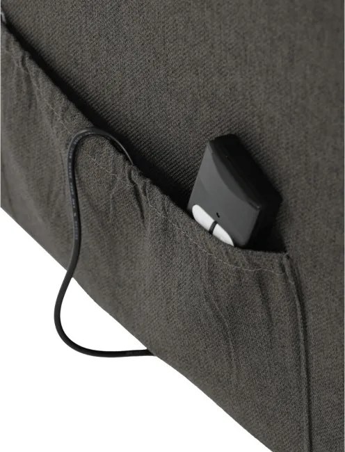 Polohovací křeslo šedé, elektrické TV-5482 GREY2