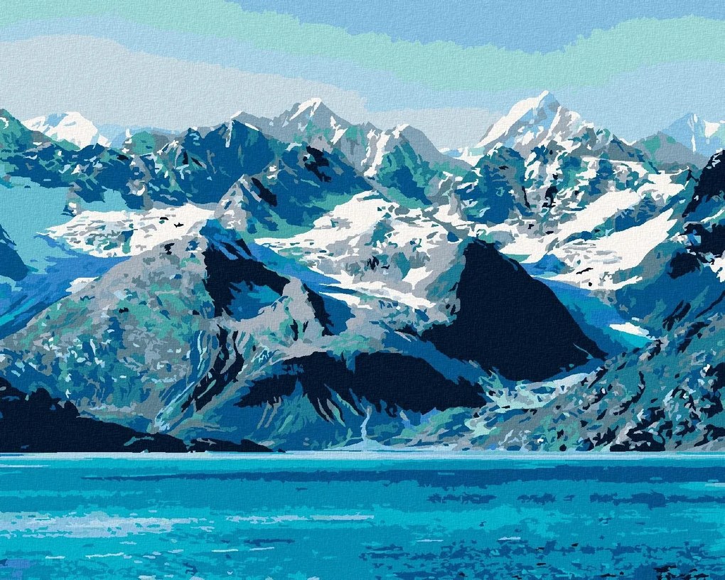 zuty zuty - malování podle čísel - národní park glacier bay, 40x50 cm, plátno+rám