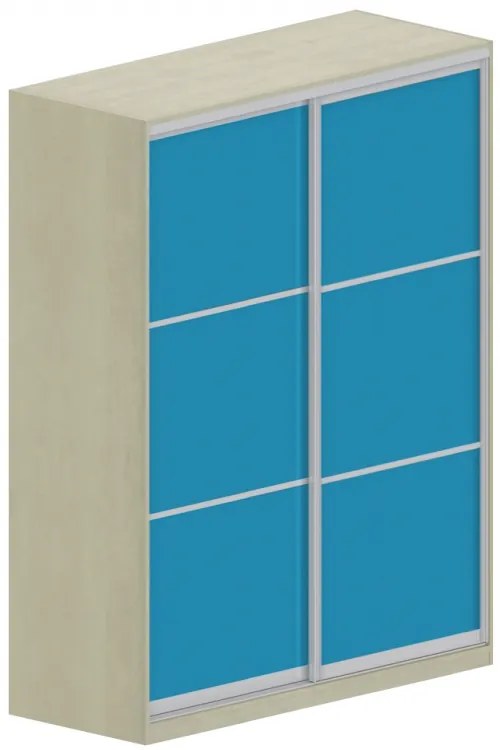 Artspect 351655P-D - Šatní skříň s posuvnými dveřmi 160x62x205cm - Brillint white