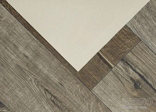 Breno PVC CALLISTO Hunter Oak S46 – tmavé dřevo, šíře 300 cm