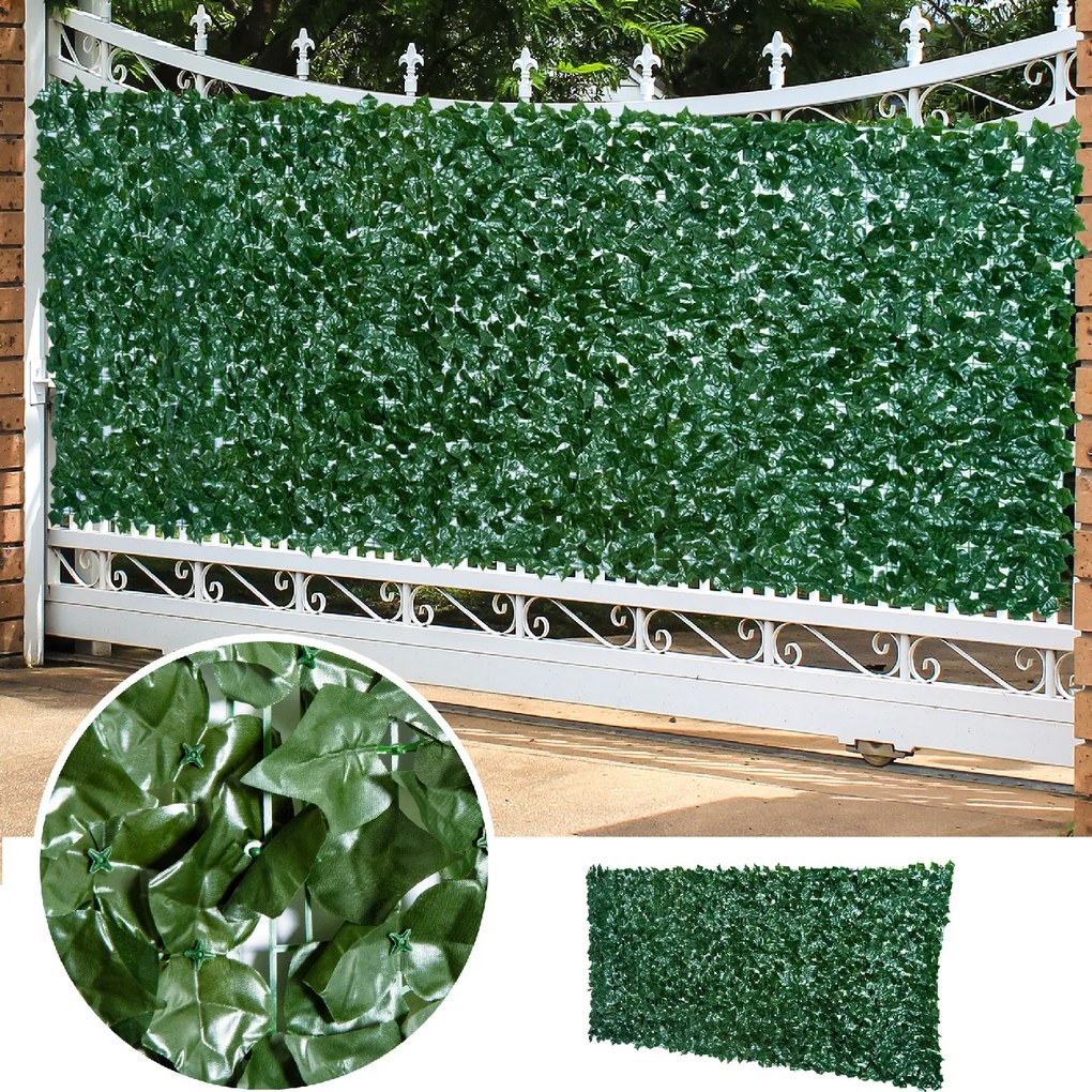 Outsunny Umělý živý plot 300 x 150 cm Tmavě zelená pro zahradní balkonové stěny | Aosom.de