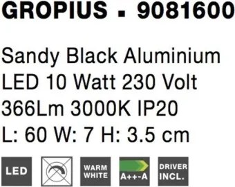 Nástěnné LED svítidlo NOVA LUCE GROPIUS 10W 3000K 9081600