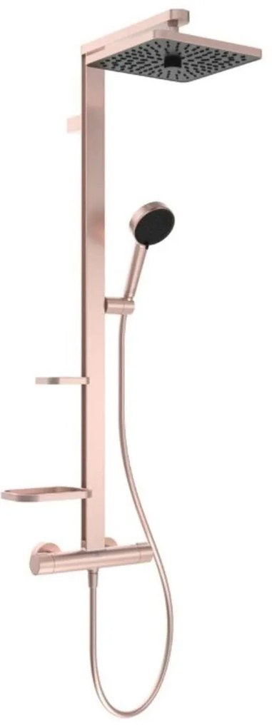 Ideal Standard Ceratherm ALU+ - Sprchový set s termostatem, 26x26 cm, 2 proudy, rosé BE210RO
