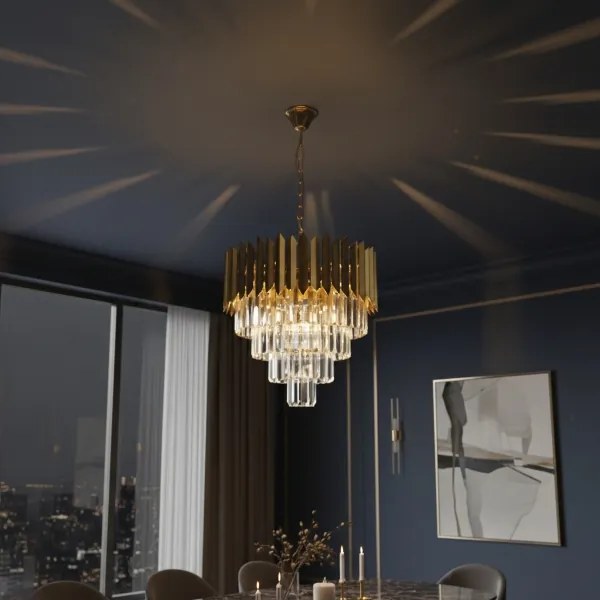 Brilagi - Lustr na řetězu CRISTAL 5xE14/40W/230V pr. 45 cm